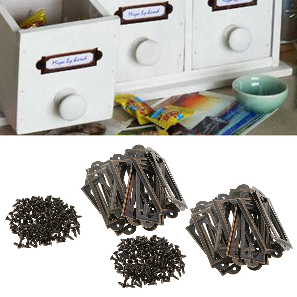 40pcs Label Frame 59x17mm Filing Cabinet Label Holders Name Tag Card ...