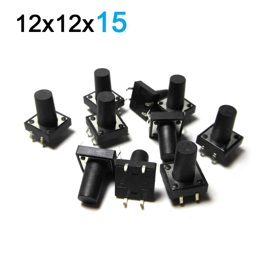 Copper Foot Push Button Switches - 10pcs 12x12x15mm Switch Foot Push ...