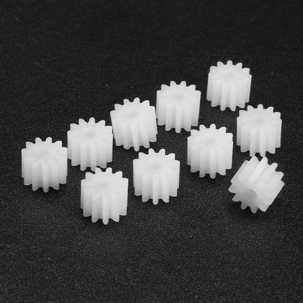 10Pcs 9/11 Teeth 092A/112A Plastic Gear 2mm Hole Dia 5x5.5/6.5mm Module ...