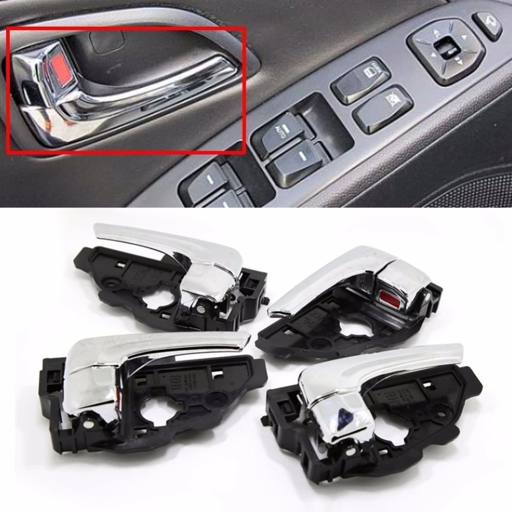 4PCS Inside Chrome Door Handle 4EA 1Set for Hyundai ix35 Tucson 2011 ...