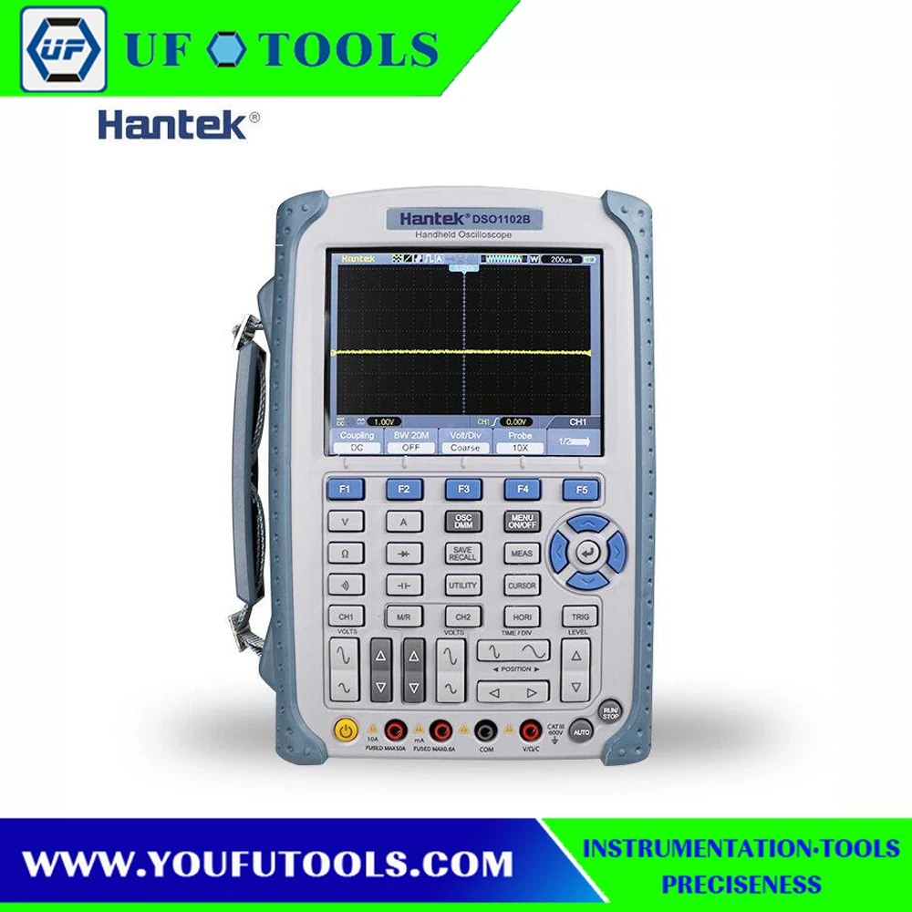 Hantek DSO1102B Handheld Digital Oscilloscope 100MHz 2Channels 1GSa/s ...