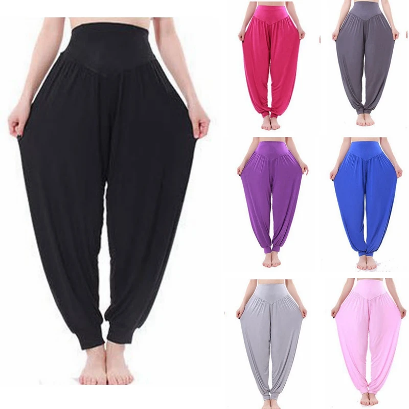 Solid Yoga Broek Vrouwen Grote Omvang Losse Broek Yoga Broek Dans ...