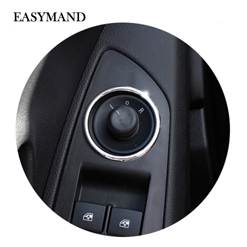 Abs Chrome Decorative Circle Cool Rearview Mirror Knob For Chevrolet ...