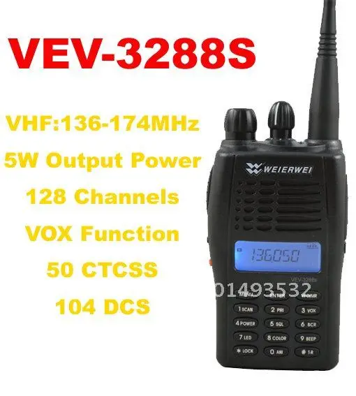 Vhf: 136 174 mhz ou uhf: 400 470 mhz weierwei VEV 3288S profissional vhf/uhf fm transceptor ...