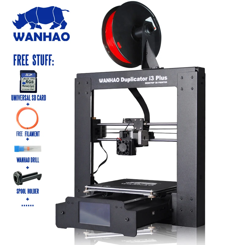 Wanhao Touch Screen Smart duplicator I3 Plus 3D printer Reprap Kit in High Precision Printing ...