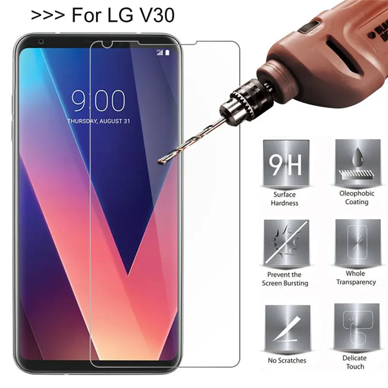 9H 2.5D 0.26mm Tempered Glass Protector For LG V30 H930 Screen ...