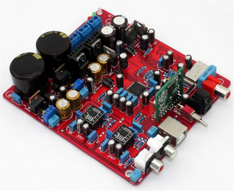 USB DAC decoder board dual AC12V 0 12V PCM2706 + WM8805 +OPA627AU ...
