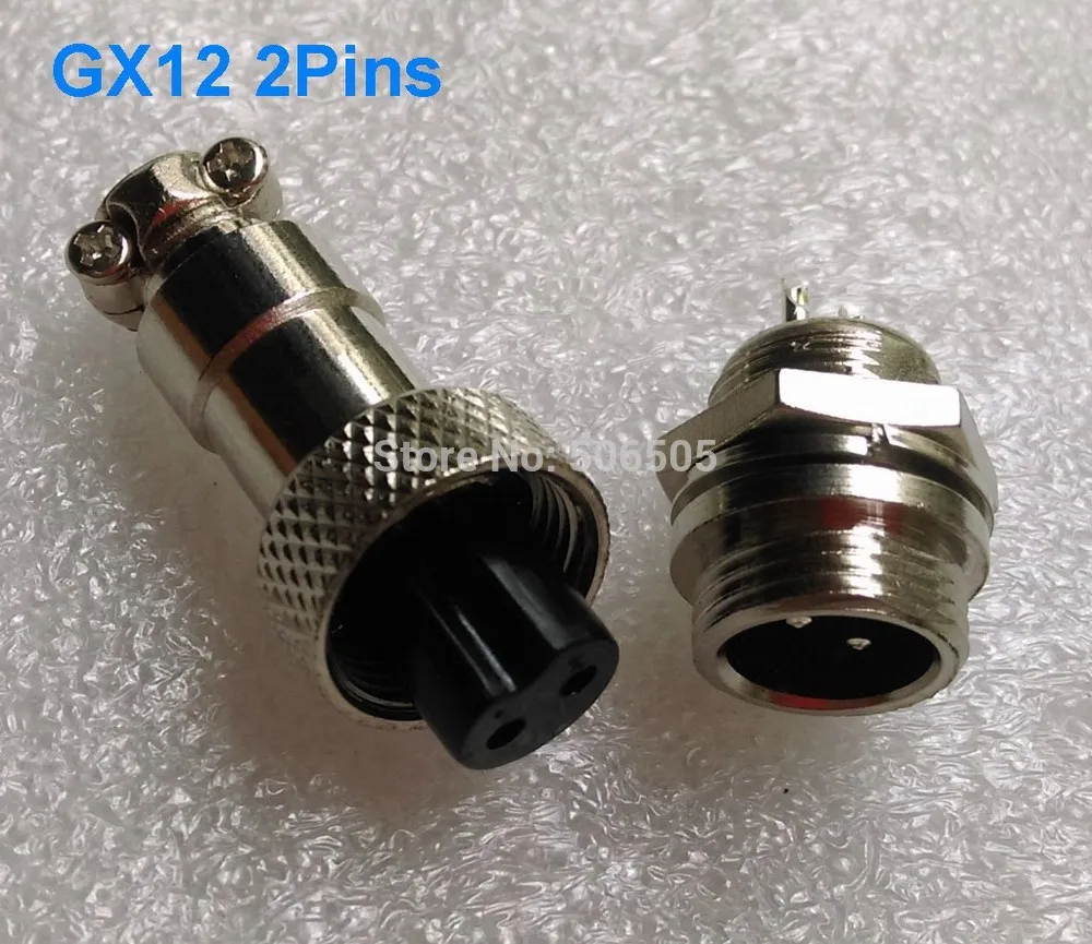 12mm Gx12 2 Pins Aviation Plug Aviation Socket Cable Joint 2set/lot ...
