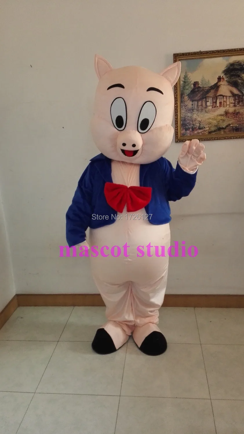 Porky Pig mascot cartoon costume cartoon character fancy costume ...