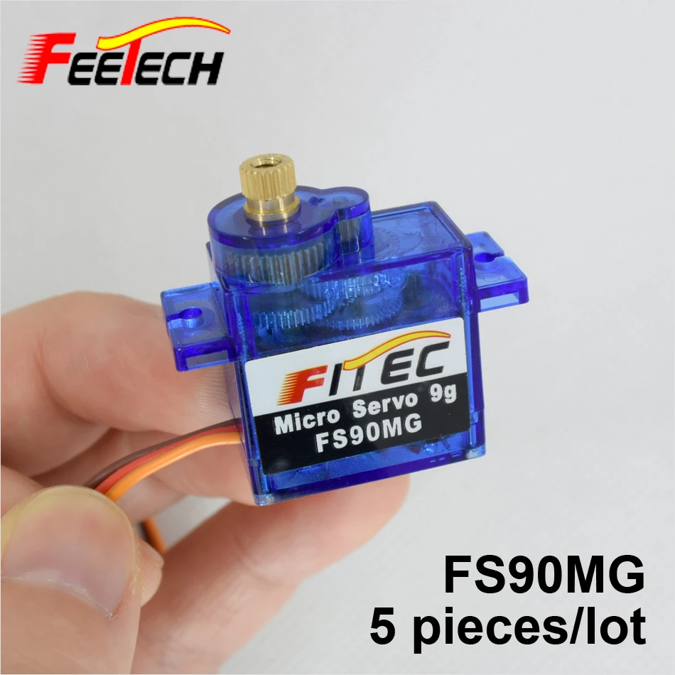 5 Pcs Micro 1.8kg Cm Torque Metal Gears Analog Servo Fs90mg For Rc ...