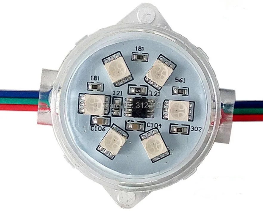led pixel module;40mm diameter;DC12V;WS2811 IC;IP68;addressable;1.44W ...