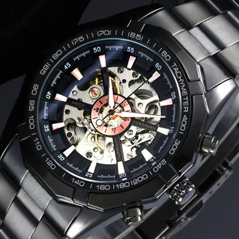 Forsining TM340 الأزياء الفاخرة الرجال التلقائي الهيكل العظمي ...
