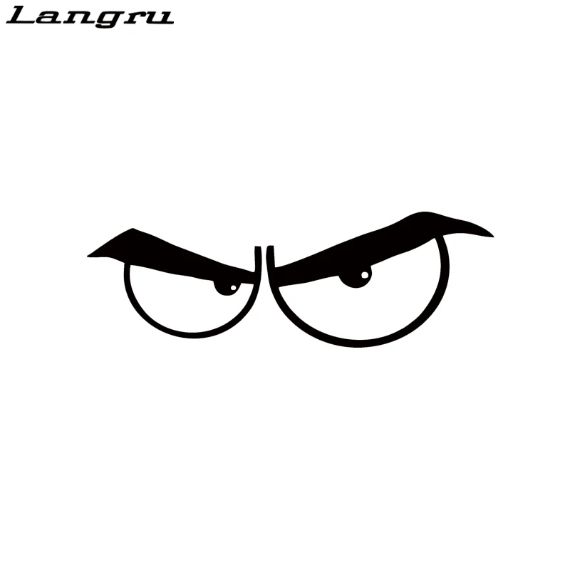 Langru Hot Sale Angry Cartoon Eyes Vinyl Decal Sticker Car Stying ...