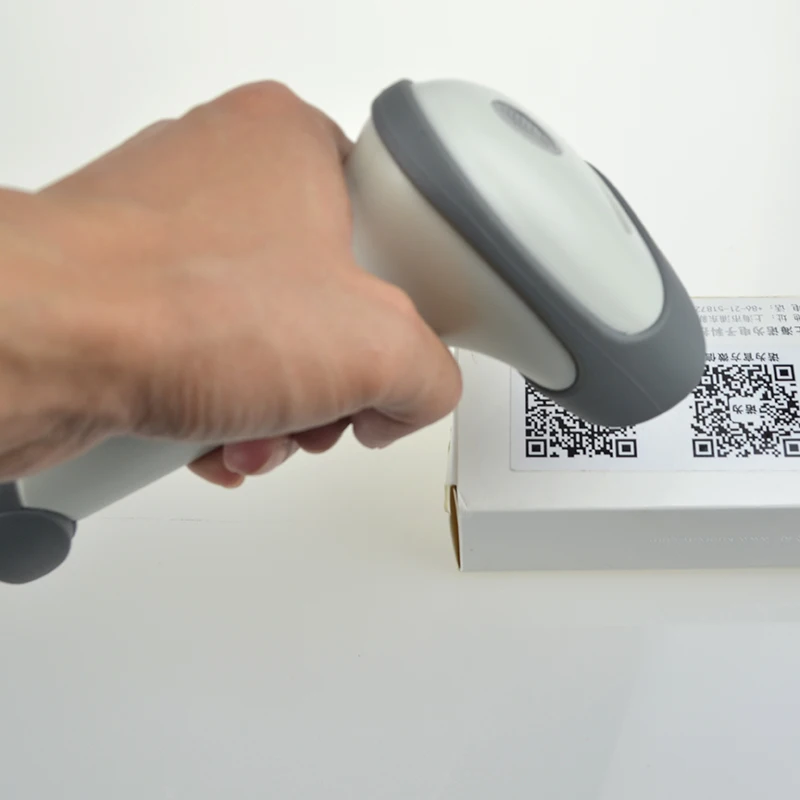 Portable Wireless 1D 2D BarCode Scanner Reader Long Range Cordless ...