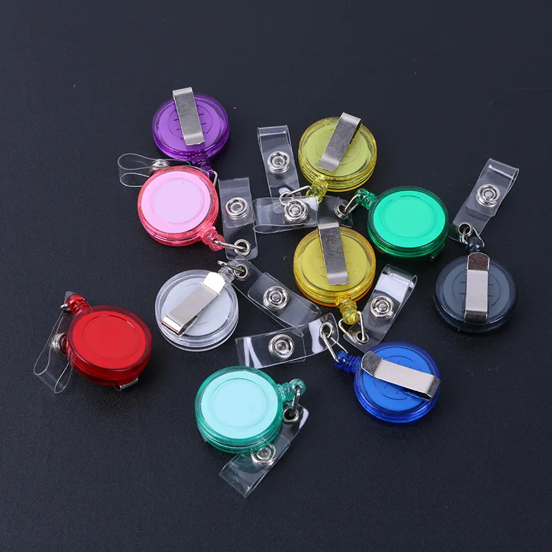 500 pcs/lot Retractable Ski Pass ID Card Badge Holder Reel Pull Key ...