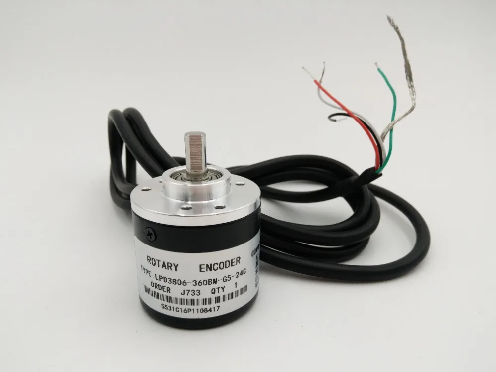 NEW-360P-R-NPN-DC5-24V-AB-2ph-Shaft-6mm-1500rpm-Incremental ...