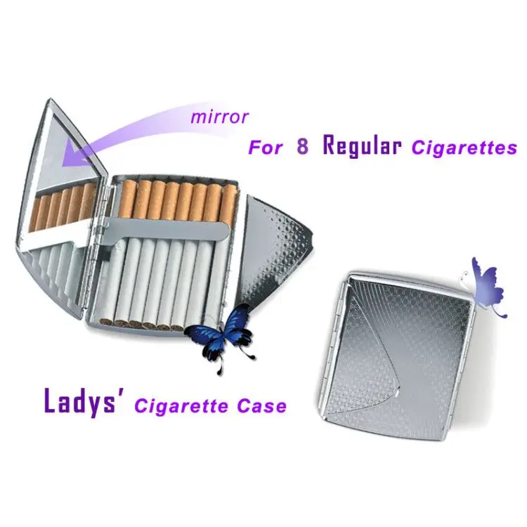 1X Metal Women lady's Cigarette Case 90mm*70mm Holding 8 Cigarettes ...