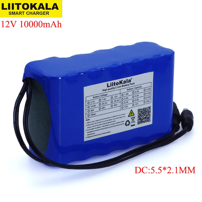 Liitokala-12V-10Ah-18650-li-lon-battery-pack-10000mAh-with-BMS-Circuit ...