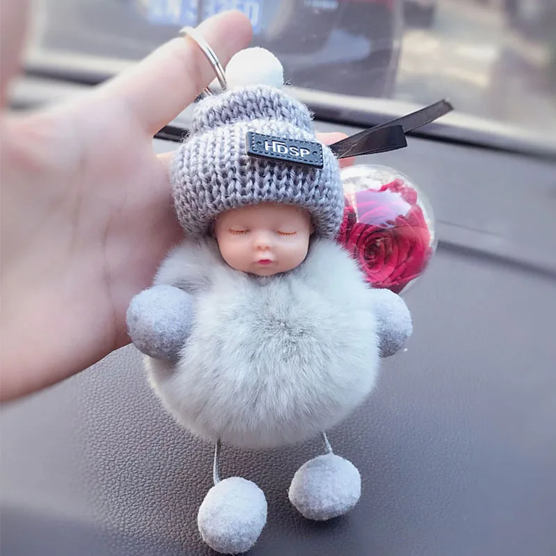 Kid keychain cute plush toys birthday gifts car key chain pendant bag ...