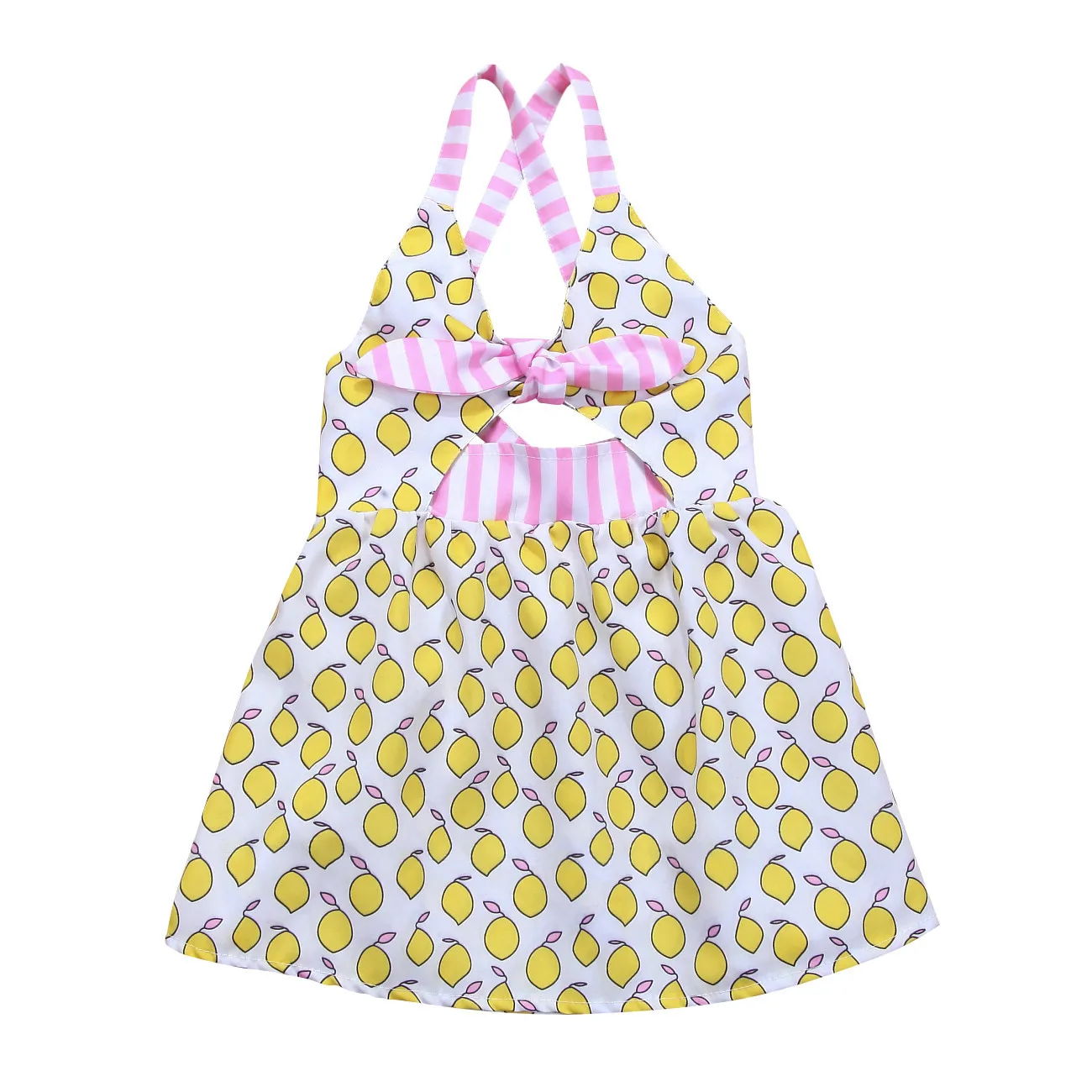New Toddler Infant Newborn Baby Girls Summer Lemon Dress Princess Party ...