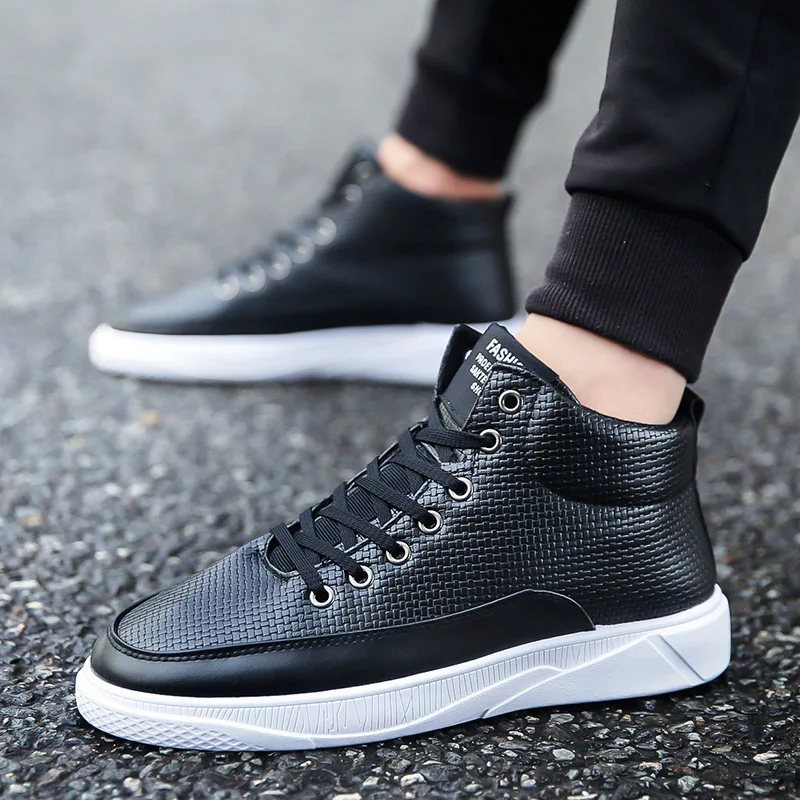 2018 Fashion Men shoes New Style Shell Toe High Top Men Light ...