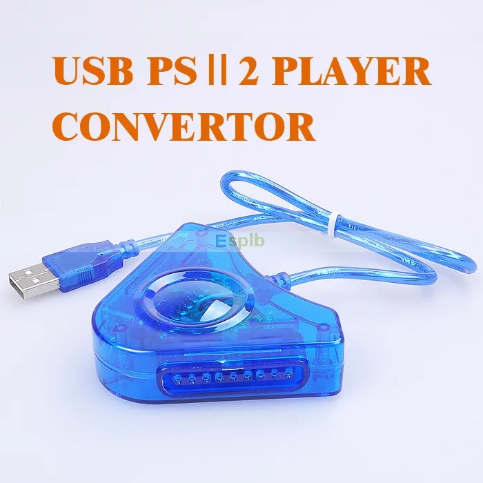 Dual 2 Ports Adapter Converter Cable to USB for Sony PS/PS2/PS3 PC ...