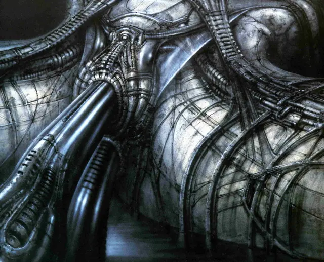 H R Giger Sztuki Tkaniny Plakat 16x13 Drukuj 03 W H R Giger Sztuki Tkaniny Plakat 16x13
