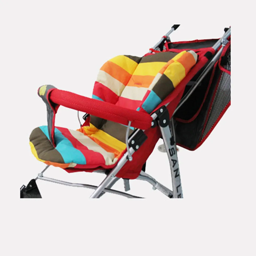 Cotton Baby Cushion Stroller Pad Seat Rainbow Color Soft Thick Pram ...