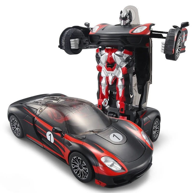 Remote Control One Key Demonstration Robot And Car Tt682 24g One Key Deformation Voice Rc Car