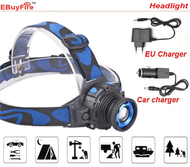 Headlamp Cree Q5 LED Headlight 500lm Built in Lithium Battery ...