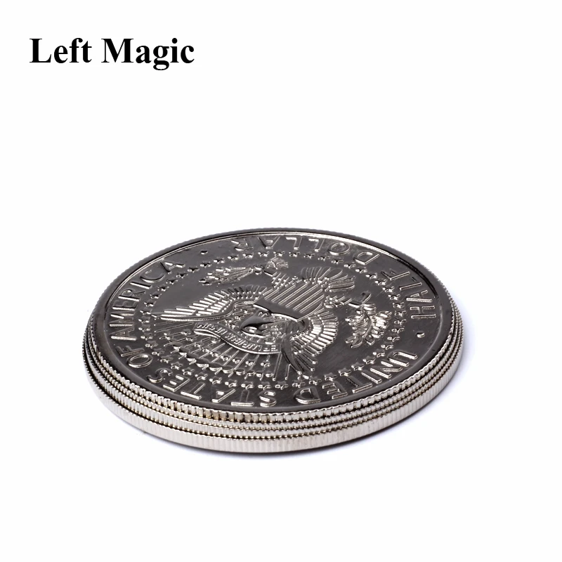 Four Coin To One Big Half(Dollar Diameter 5.6 Cm) Magic Tricks 1 Coins+ ...