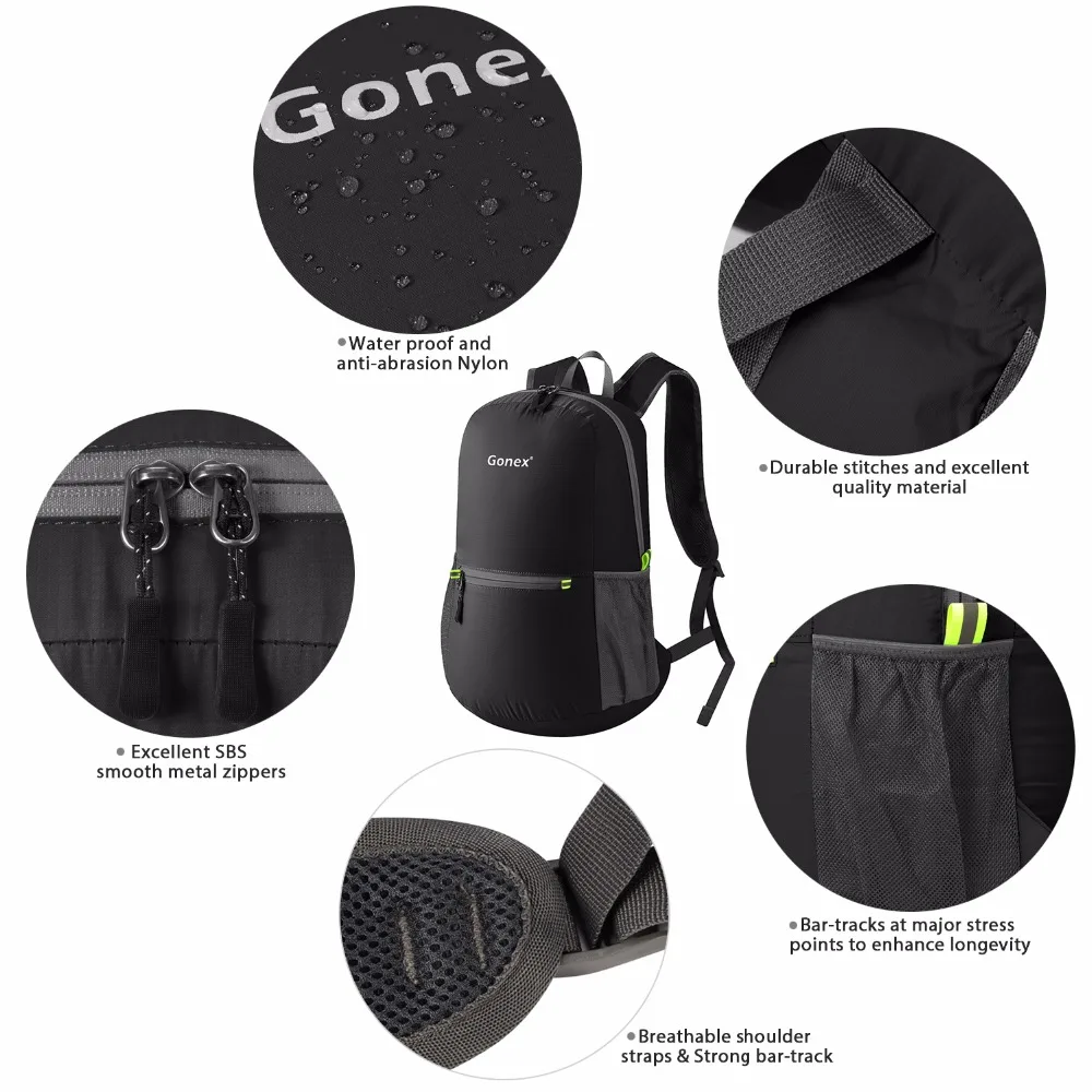 Gonex 20L Ultralight Foldable Backpack - Rhino Camping