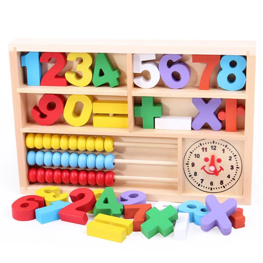 Math Toys For Kids Kids Child Wooden Numbers Mathematics Early Learning ...