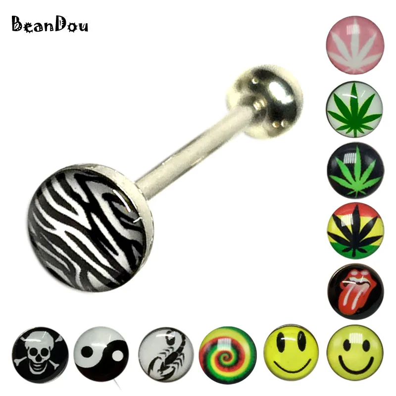 1 stuk mode mannen tong piercing bards piercing tong ringen voor ...