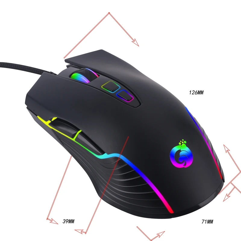 GINWFEIY Brand High-end optical professional gaming mouse with 7 bright ...