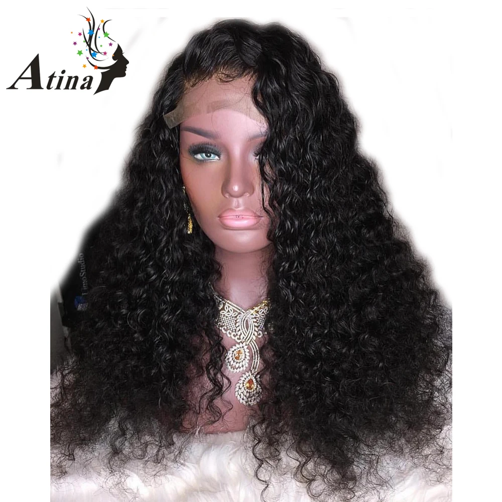 Peluca Remy de pelo humano rizado frontal de encaje de pieza profunda ...