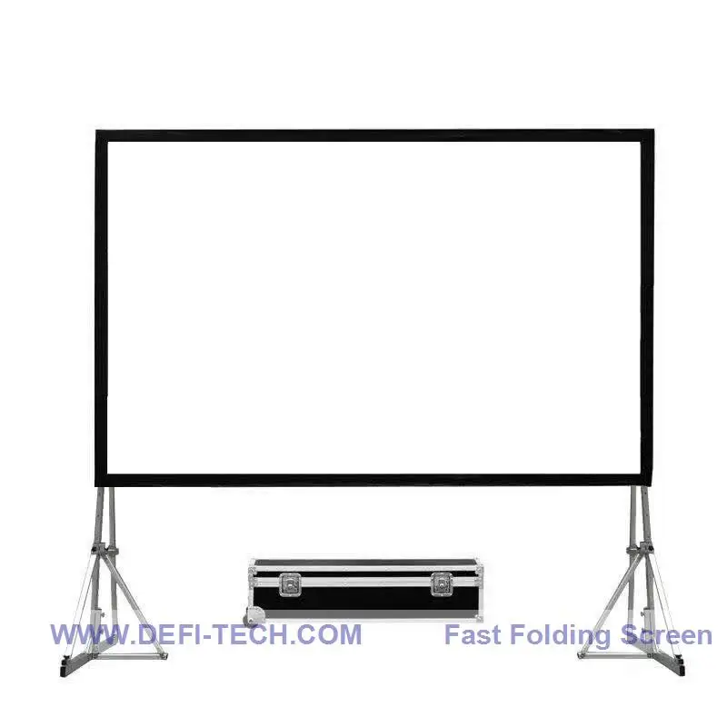 새로운 빠른 접이식 프레임 프로젝터 스크린 180 인치 플로어 스탠드 안정적인 전면 프로젝션 스크린 43 개인 극장에 적합