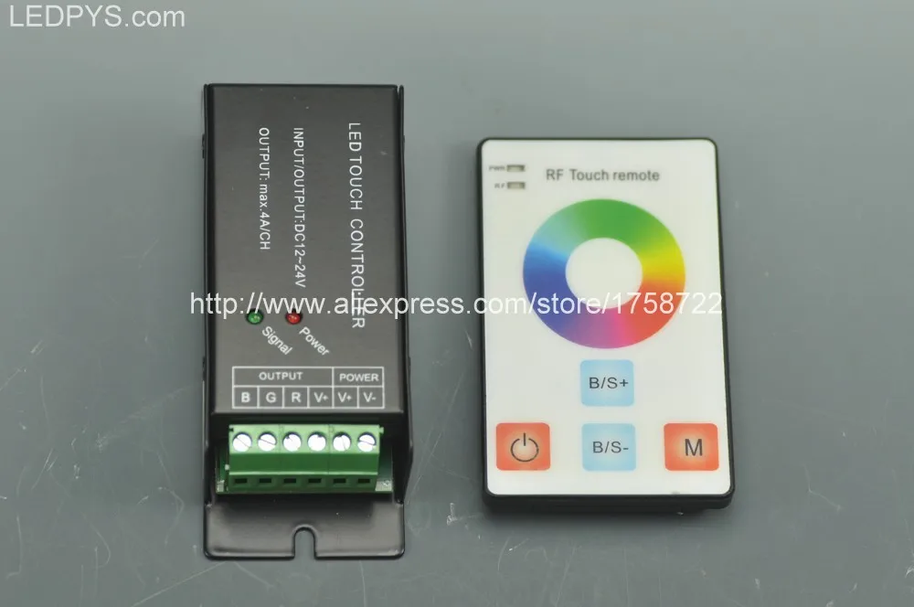 DC12V 24V Output Current 4A/Channel LED Wireless RF 4keys Touch ...