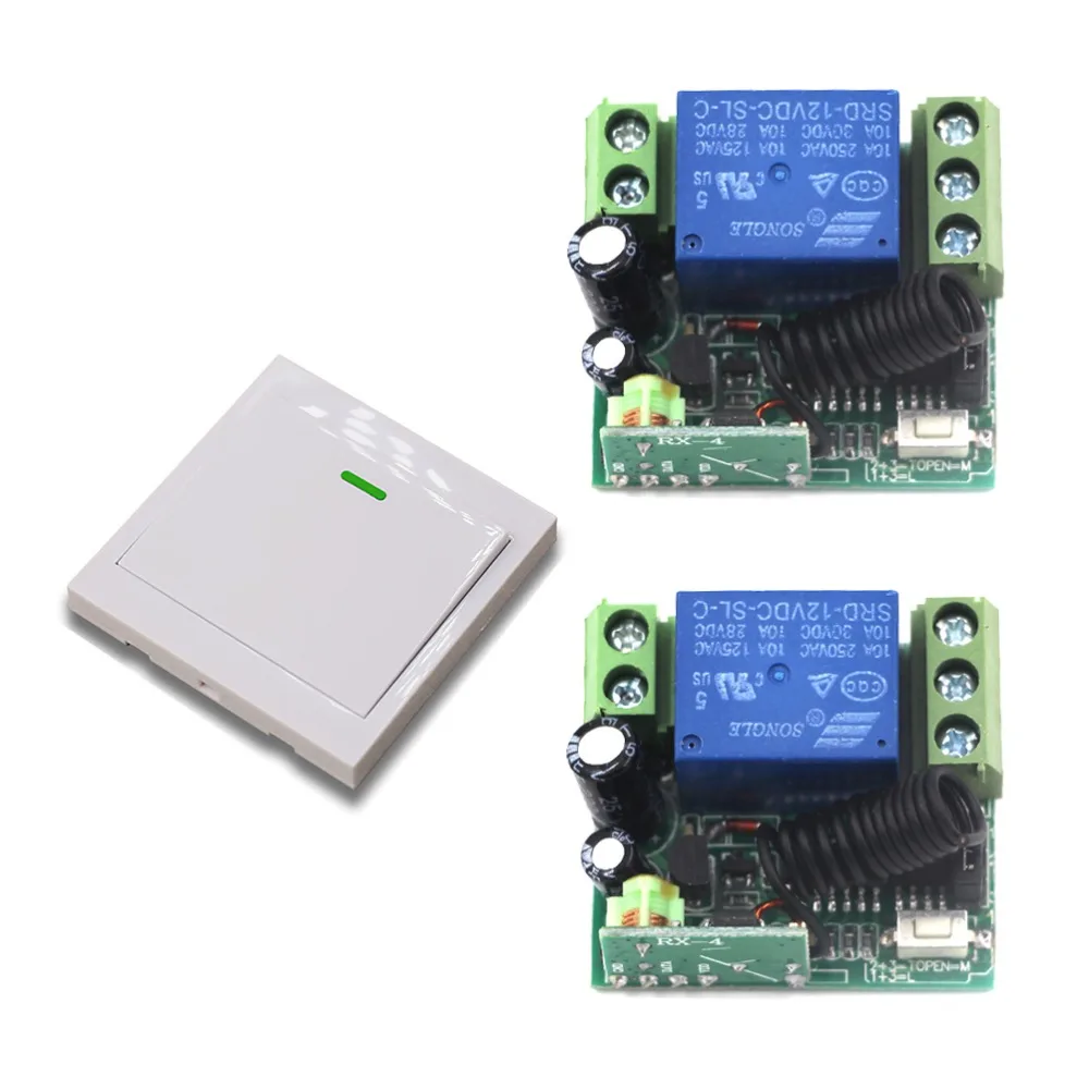 Latest Mini DC 12V 1CH Channel Wireless Remote Control Switch Wall ...