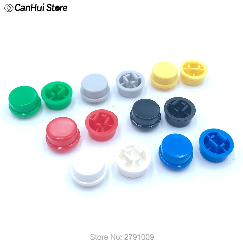 20pcs/lot Round Tactile Button Caps For 12*12*7.3 Mm Tact Switches 5 ...