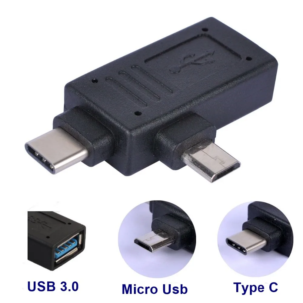 2in1 Micro USB Adapter For Android Micro Mobile Phone USB 3.0 Charger ...