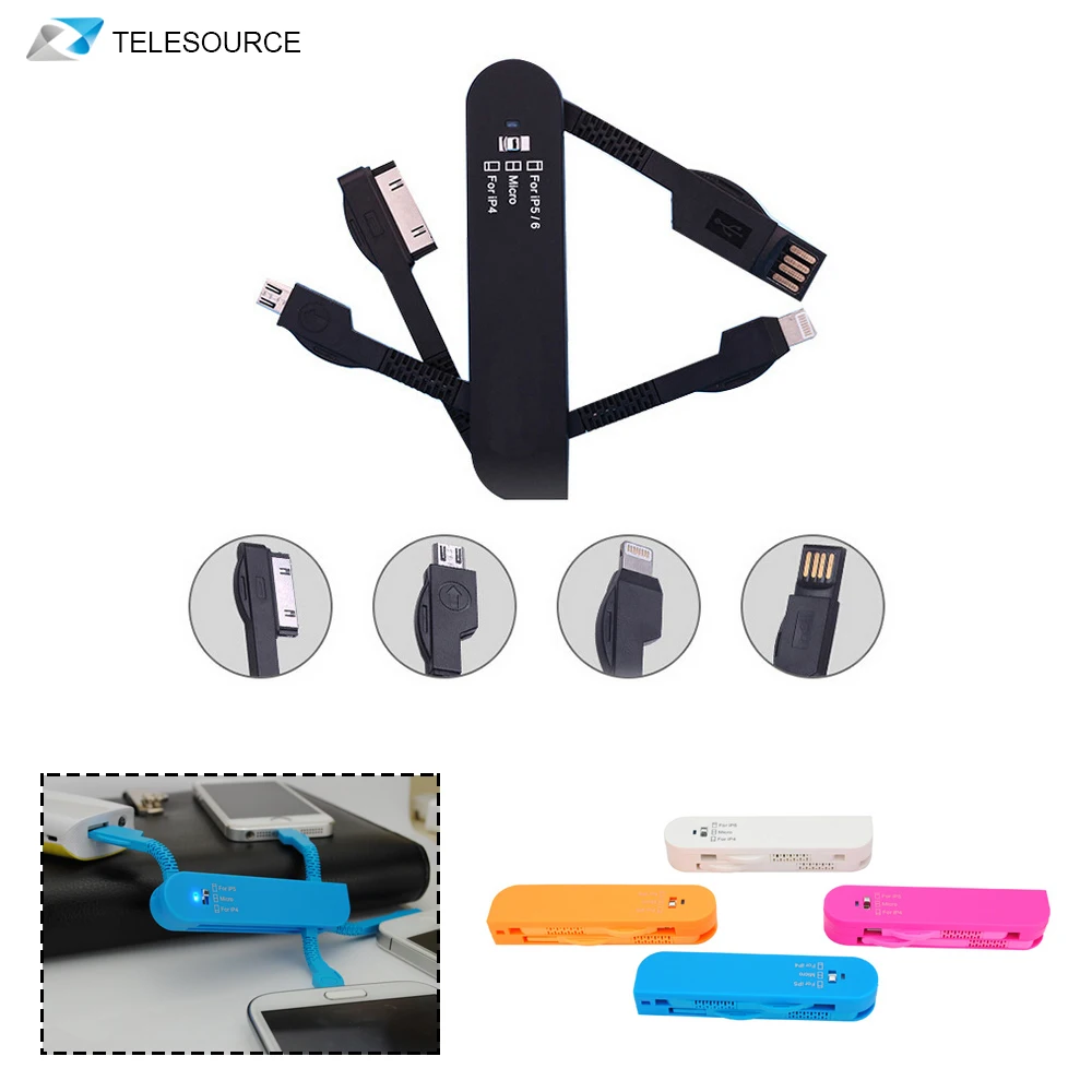 Travel 3 In 1 multifunction USB Cable Swiss Army knife style data line ...