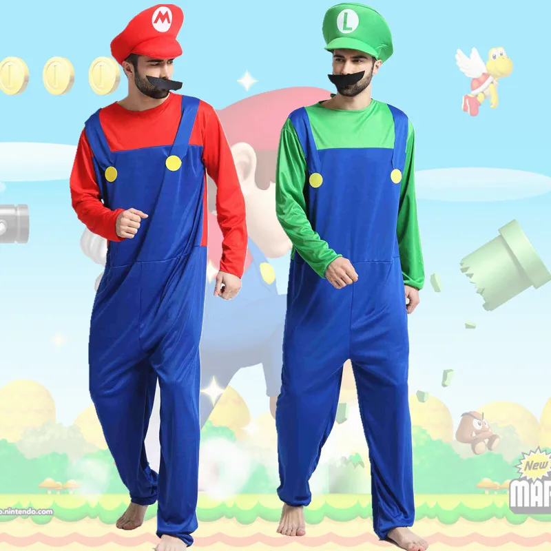Mario Bros Cosplay Uniform Costume For Party - KawaiiMerch.com