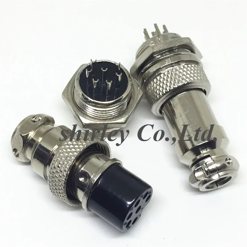 100set GX16 7P 7pin Male & Female Butt Joint Connector Kit 12mm / 16mm ...