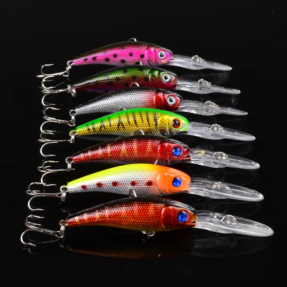 7 pcs/lot New hot 7.6G 10.1CM Minnow Bionic artificial baits 6# fish ...