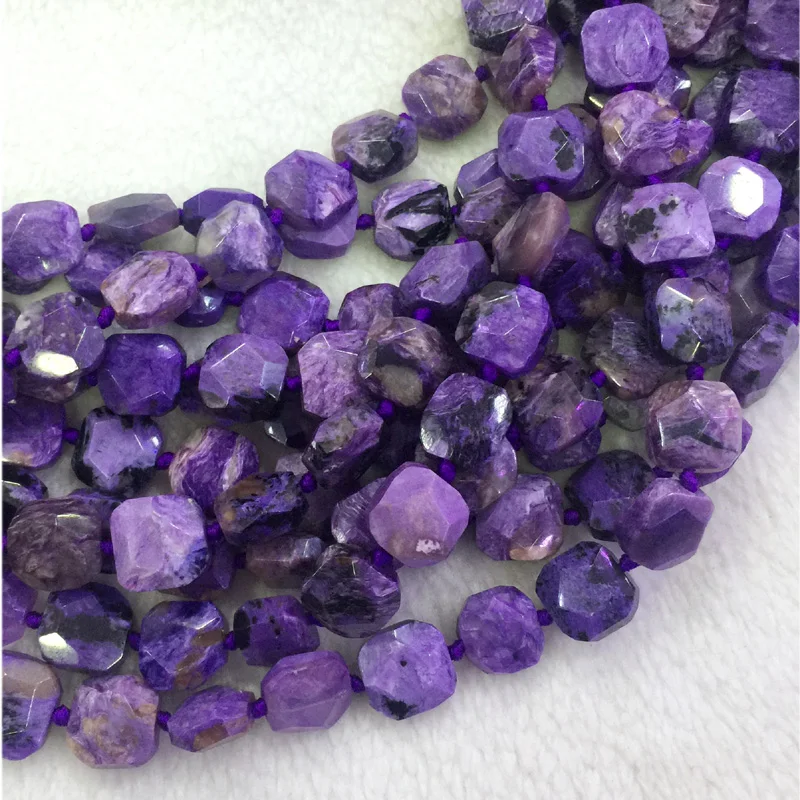 Natural Genuine Raw Mineral Purple Charoite Flat Square Free Form Hand ...