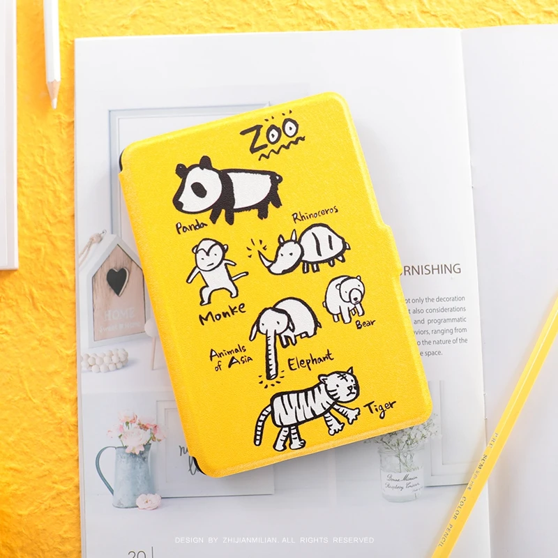 Zoo Yellow Paperwhite3 Magnet PU Flip Cover for Amazon Kindle ...