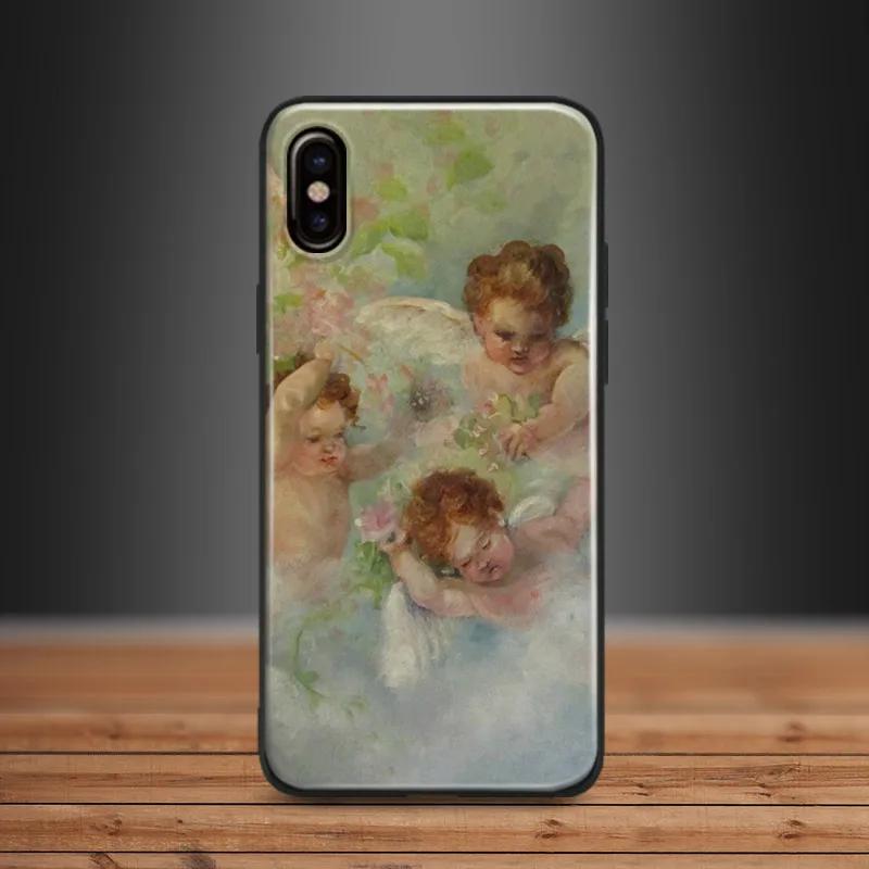 Aesthetics Angel Oil Painting Soft Silicone Phone Case Cover Shell For 
