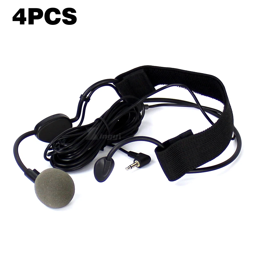 4pcs Professional Wired Dynamic Microphone 3.5mm Jack Headset Mic For ...