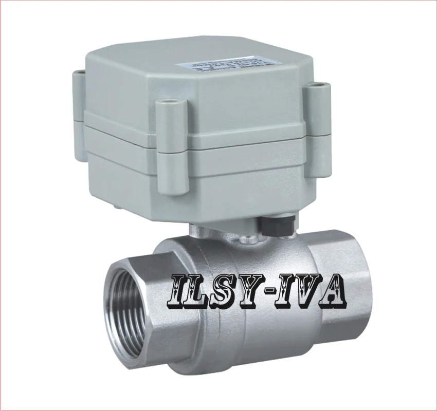 DN15 Stainless steel Miniature Electronic Actuator ball Valve,AC/DC9 ...
